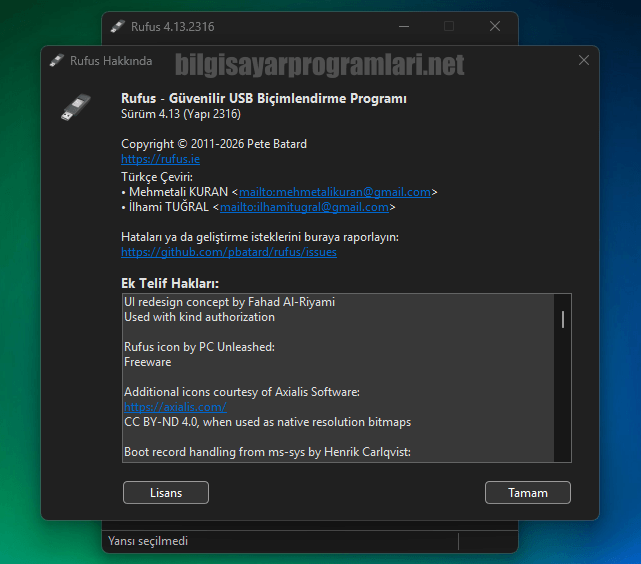 Rufus İndir - Bootable USB Hazırlama Programı (2026)